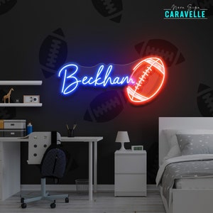 Personalized Gift for Kids Boy, Neon Sign Teenage Boy Gifts Football ...