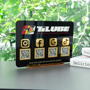 Mini Qr Code Sign, QR Code Sign Social Media, QR Code Display Sign ...