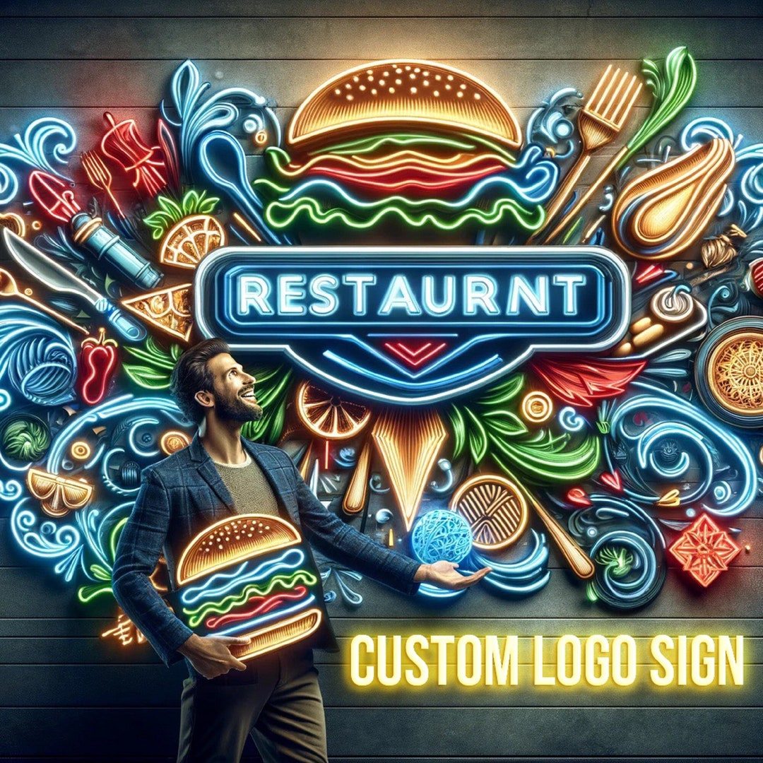 Neon Sign, Neon Sign Custom, Business Sign Logo, Neon Logo Sign, Custom ...