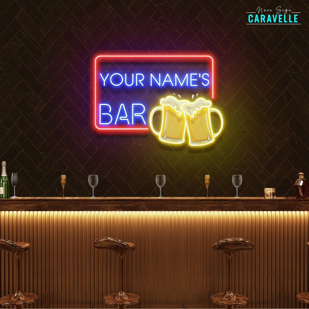 Neon Bar Sign Light, Neon Sign Man Cave, Custom Neon Sign, Gift for ...