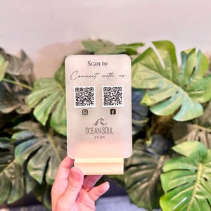 Custom QR Code Sign, Personalized QR Sign, Small Business Sign, Shop ...
