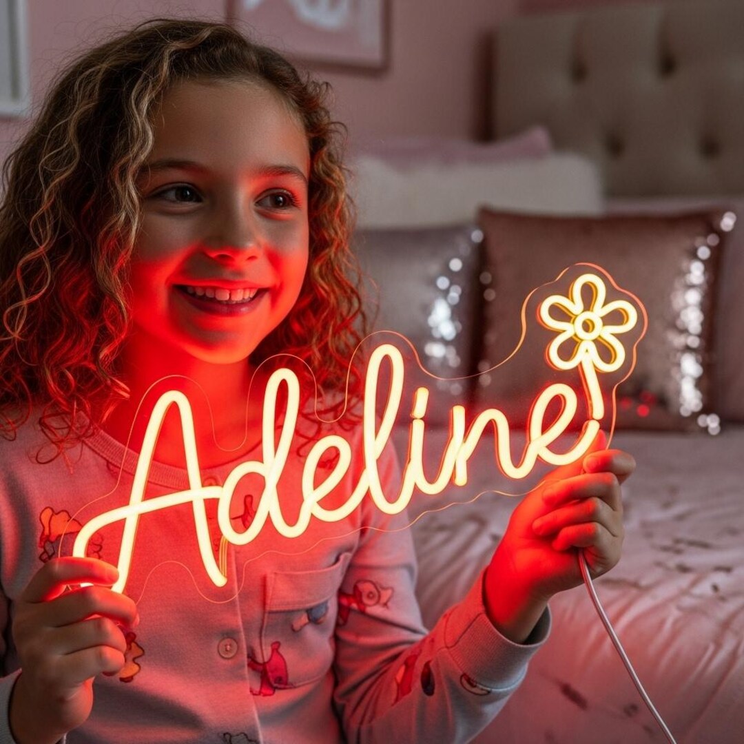 Custom Neon Name Sign: Kids Bedroom Decor, Teen Girl Gift - Etsy