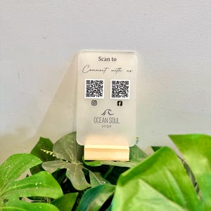 Custom QR Code Sign, Personalized QR Sign, Small Business Sign, Shop ...