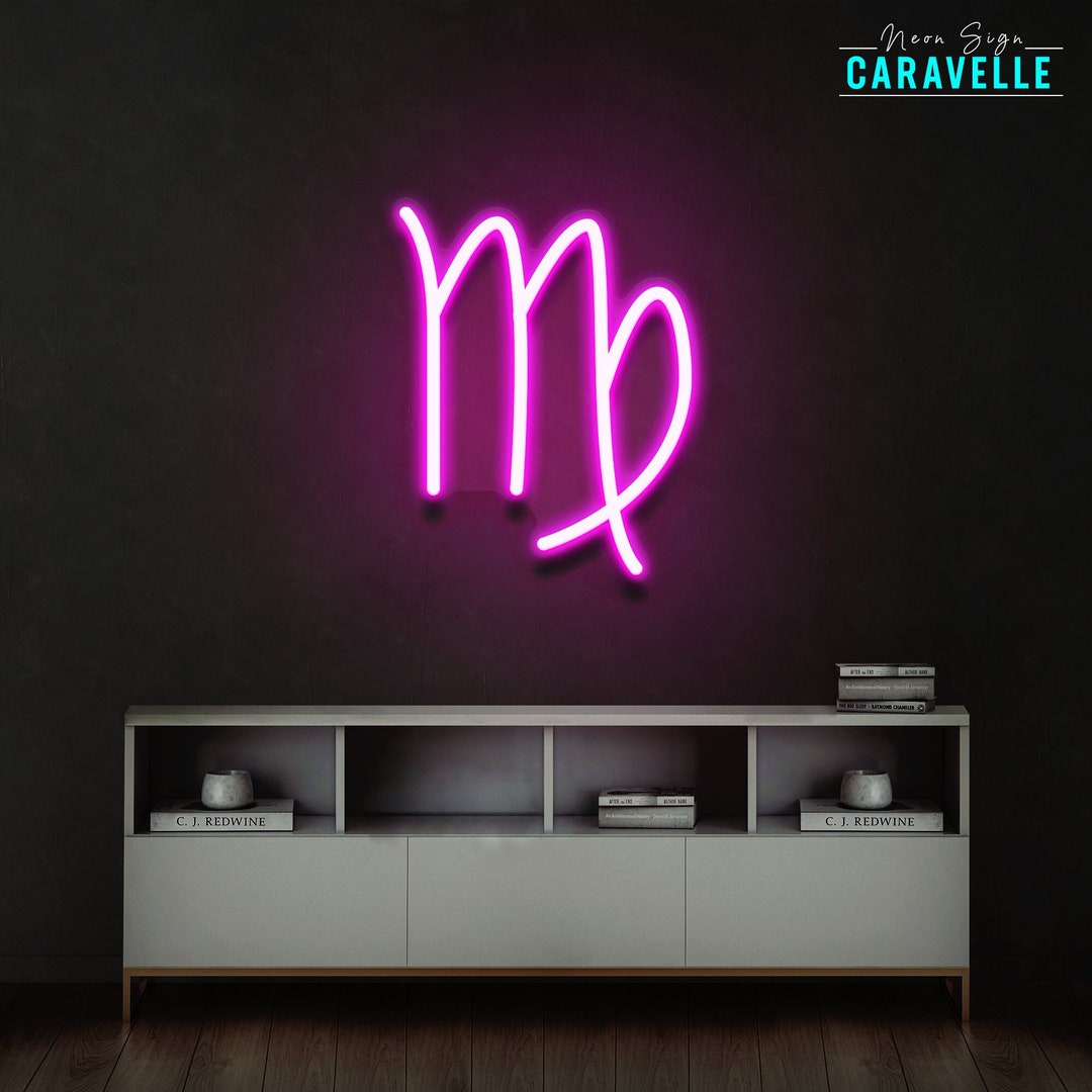 Virgo Neon Sign, Neon Sign for Bedroom, Zodiac Sign Gifts, Zodiac Sign ...