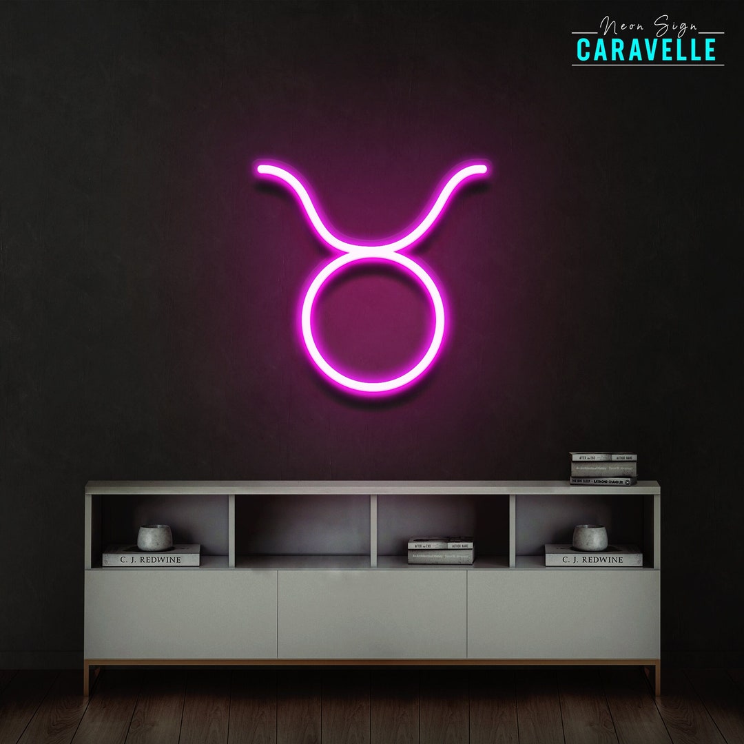 Taurus Neon Sign, Neon Sign for Bedroom, Zodiac Sign Gifts, Zodiac Sign ...