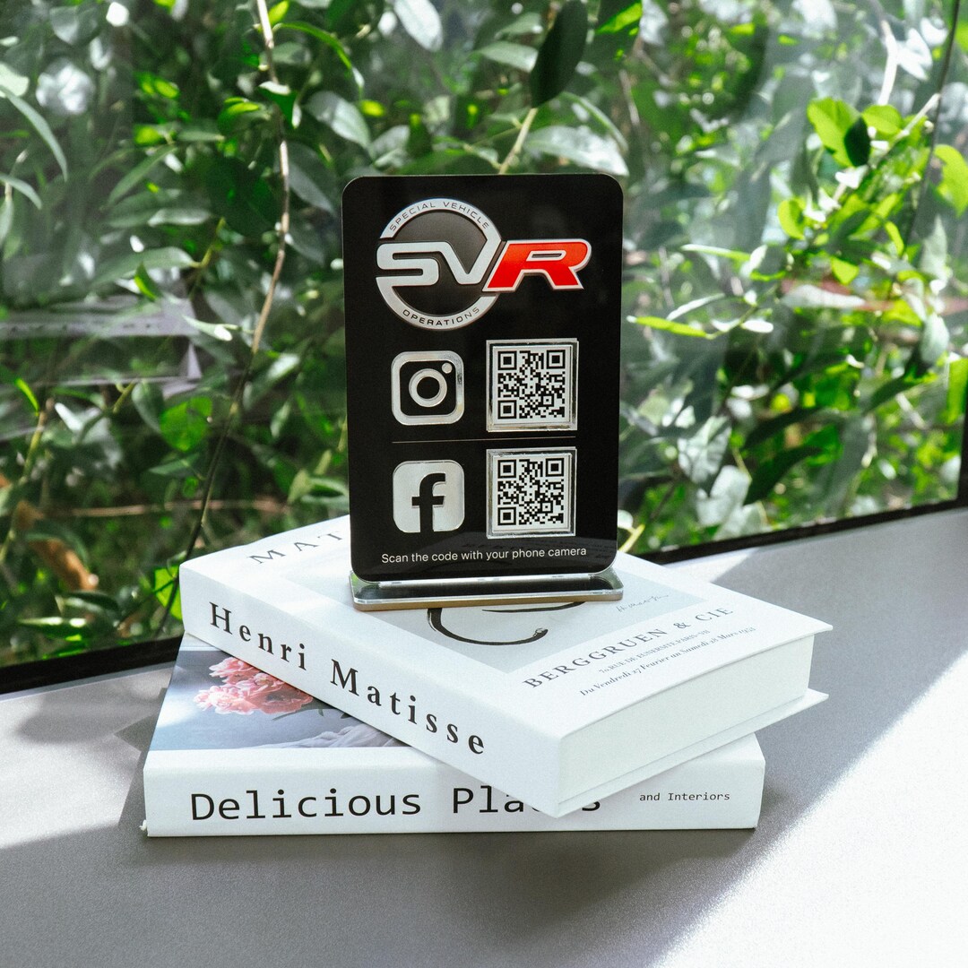 Mini Qr Code Sign, QR Code Sign Social Media, QR Code Display Sign ...