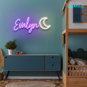 Custom Name Neon Sign for Kids, Neon Name Sign, Nursery Name Sign, Baby ...