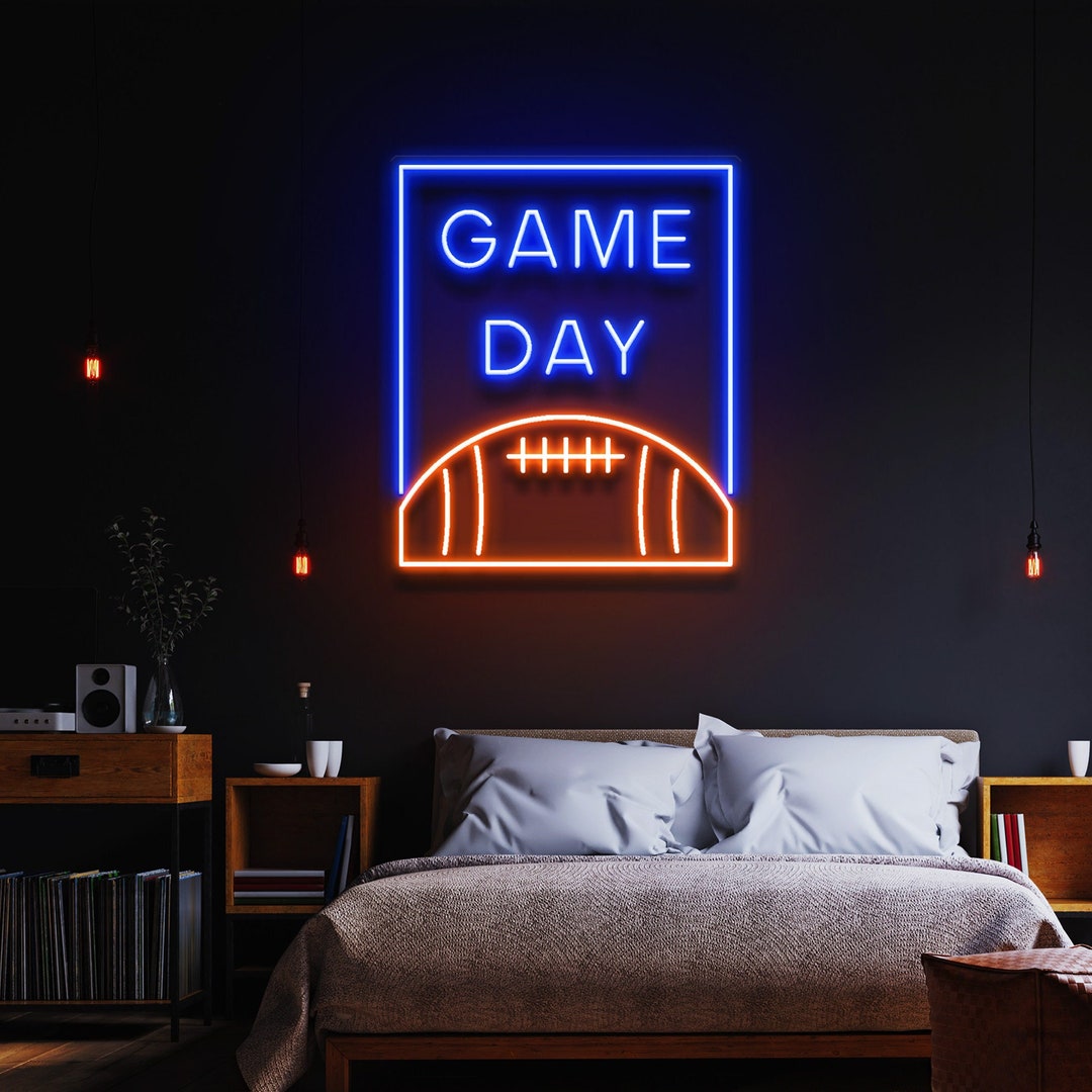Neon Sign for Game Room, Neon Sign Football, Living Room Wall Decor ...