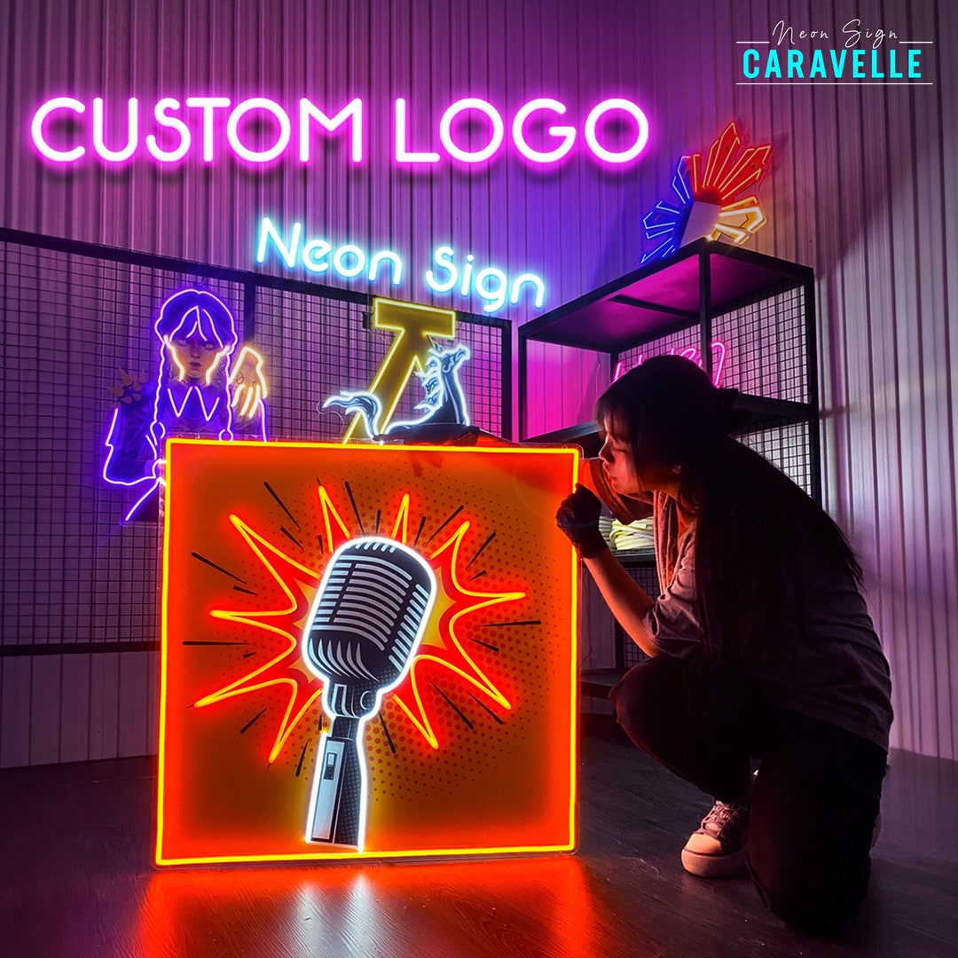 Logo Sign for Business Neon Sign, Custom Neon Sign Logo, Neon Logo Sign ...