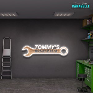 Personalized Gift for Him, Custom Garage Neon Sign, Gift for Dad, Gift ...