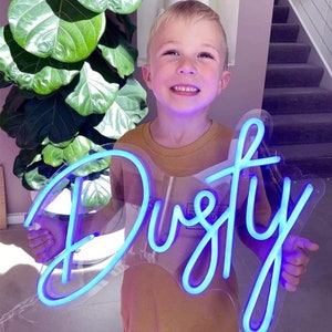 Custom Name Neon Sign for Kids, Neon Name Sign, Nursery Name Sign, Baby ...