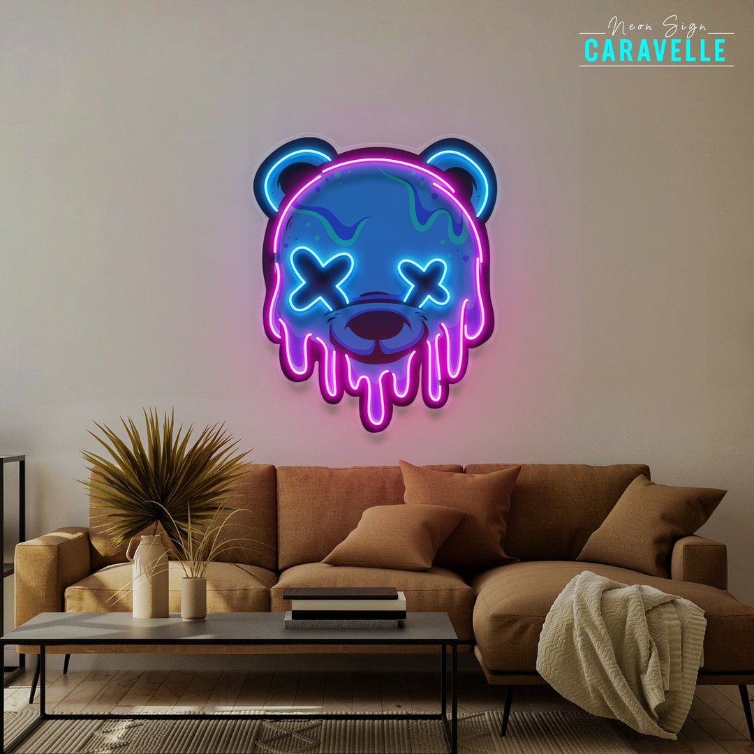 Ice Bear Neon Sign, Custom Neon Sign, Neon Logo Sign, Business Logo ...