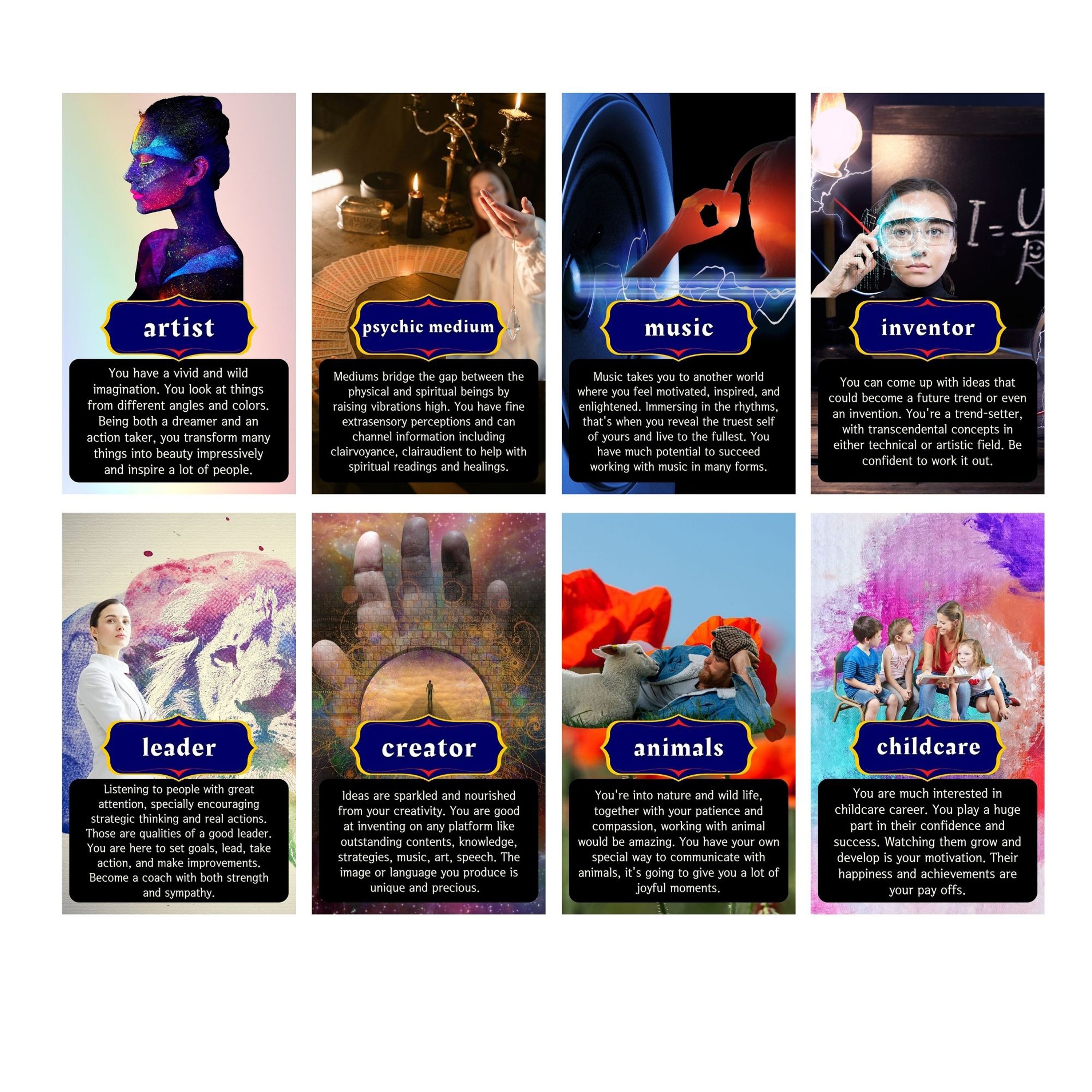 Prints Lighted Goal Pathway Oracle tarot deck set of printable cards ...