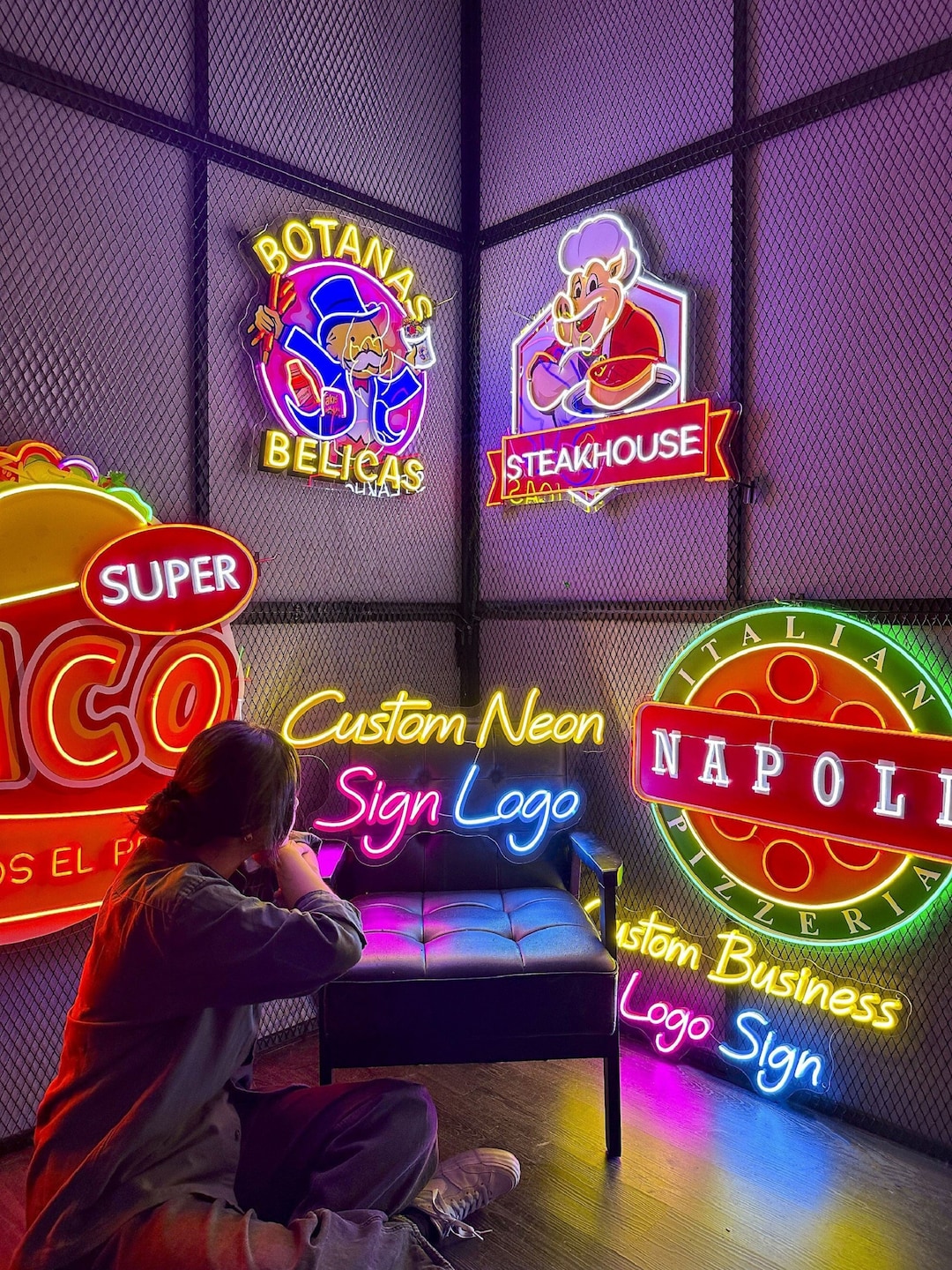 Custom Neon Logo Sign: Business Wall Decor - Etsy