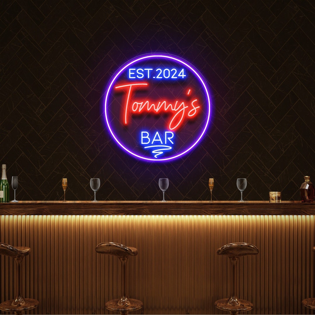 Custom Bar Neon Light, Led Light Personalized Gifts, Home Bar Party ...