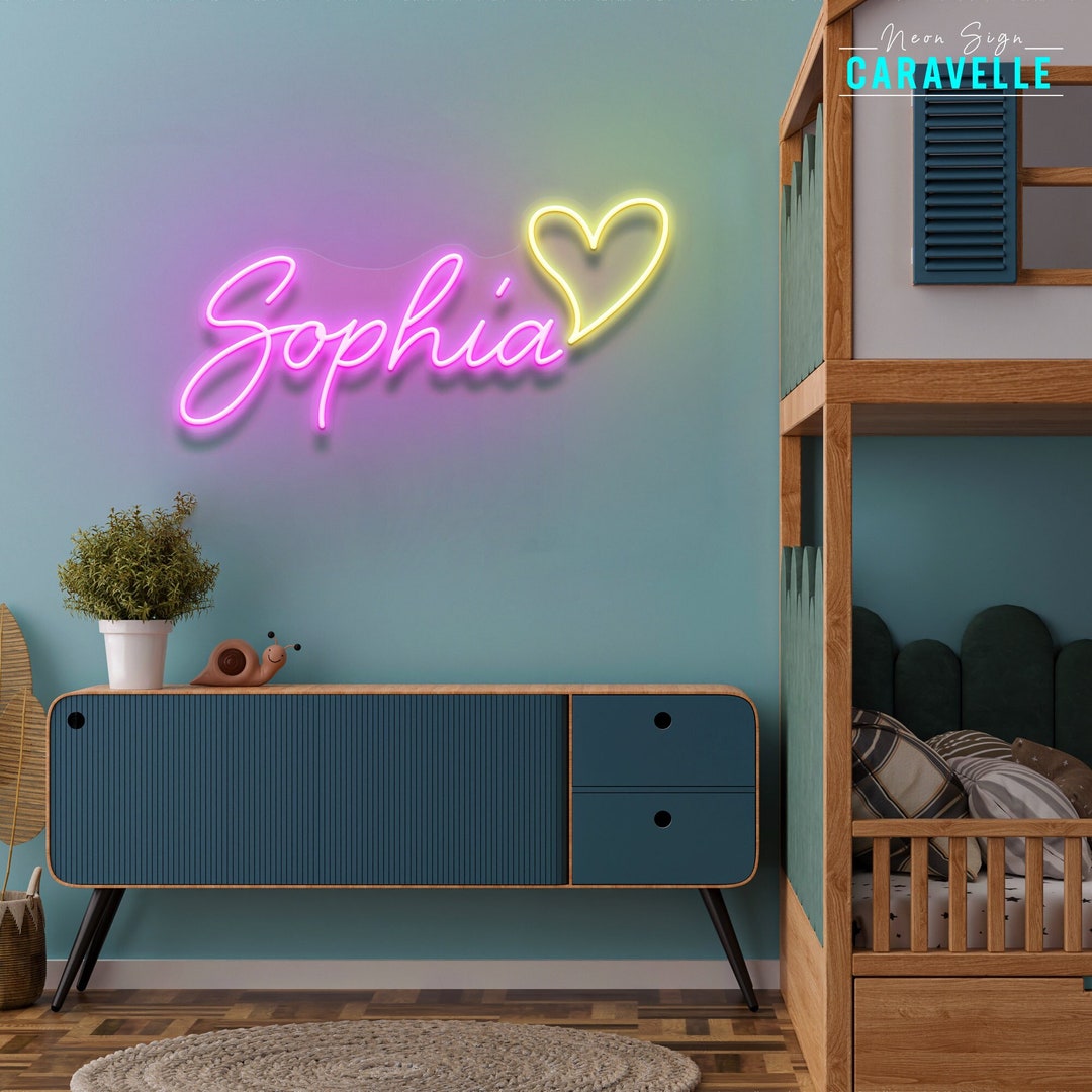 Neon Name Sign Kids Room Decor, Custom Neon Sign Name, Neon Light Name ...