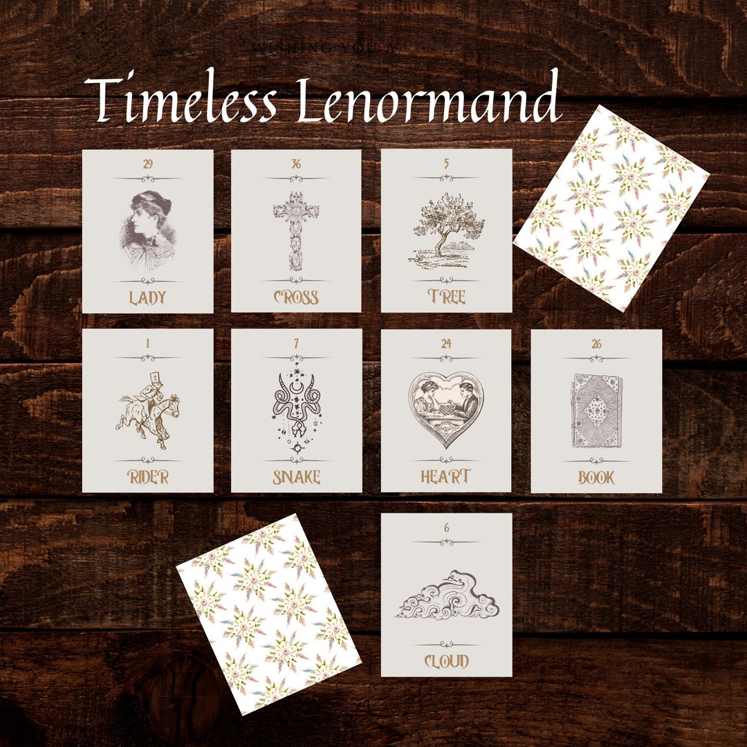 Printable Lenormand Cards Vintage Lenormand Cards Digital - Etsy