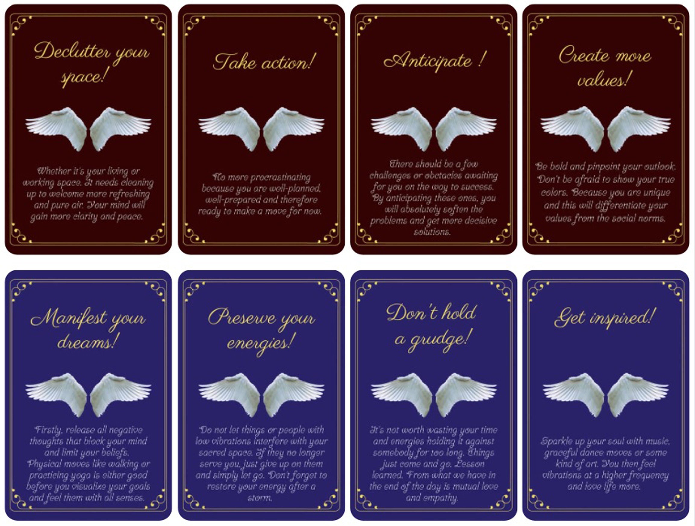 Prints Lighted Goal Pathway Oracle tarot deck set of printable cards ...