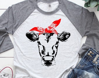 Cow wearing bandana | Etsy
