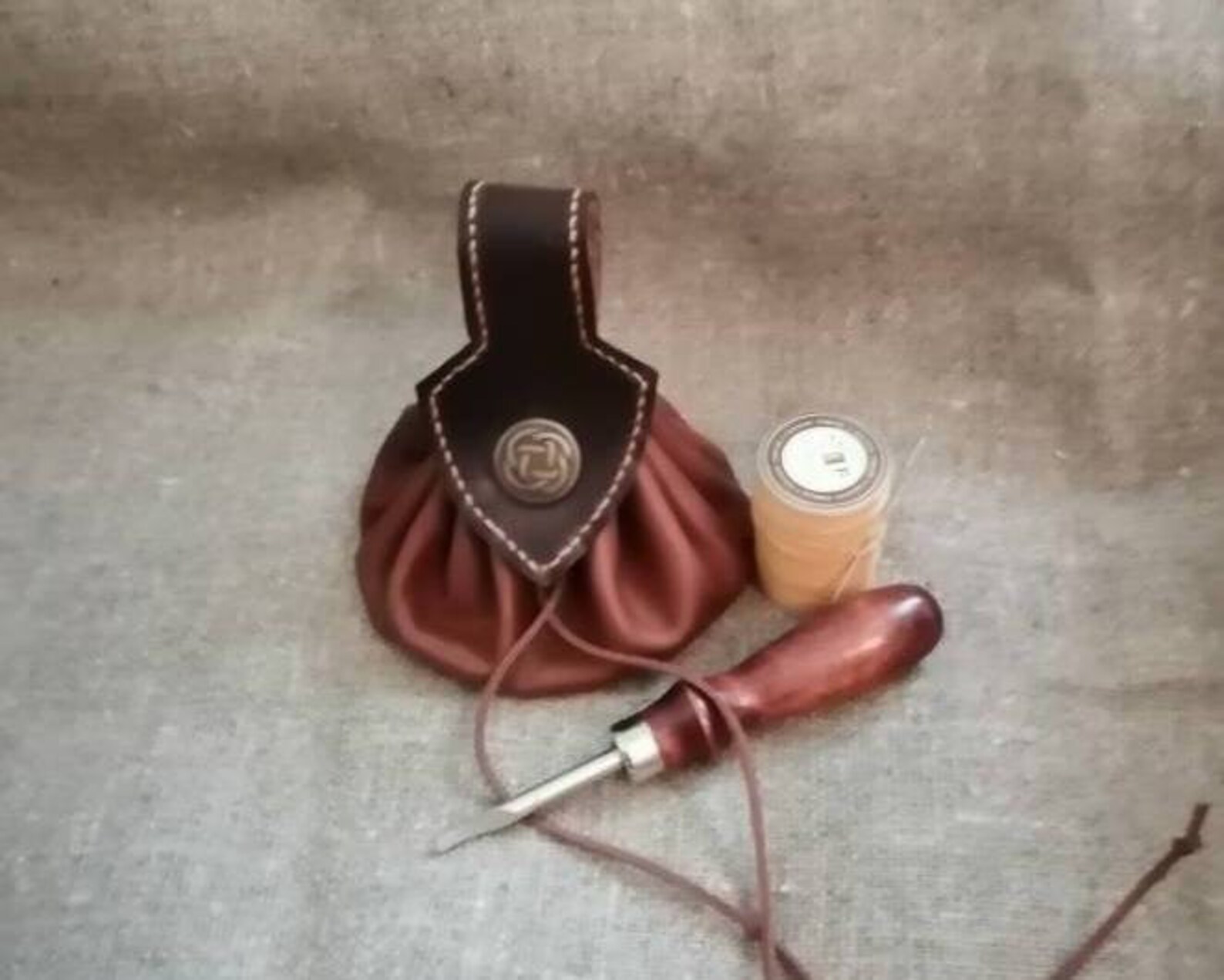 Belt Coin Pouch Medieval Style. Handstitched. - Etsy UK