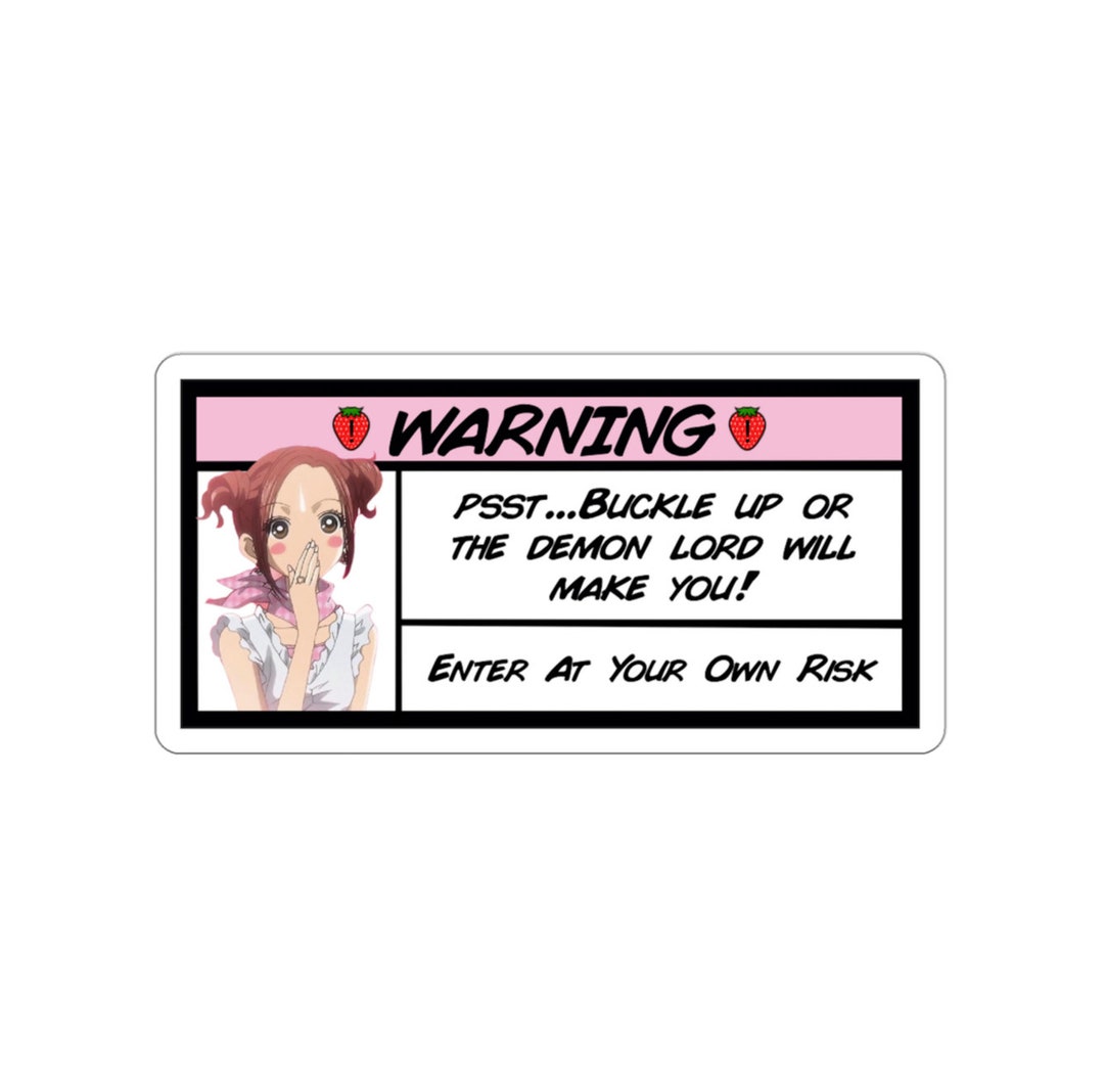 Anime Warning Sticker Visor Warning Label Nana Anime Warning - Etsy