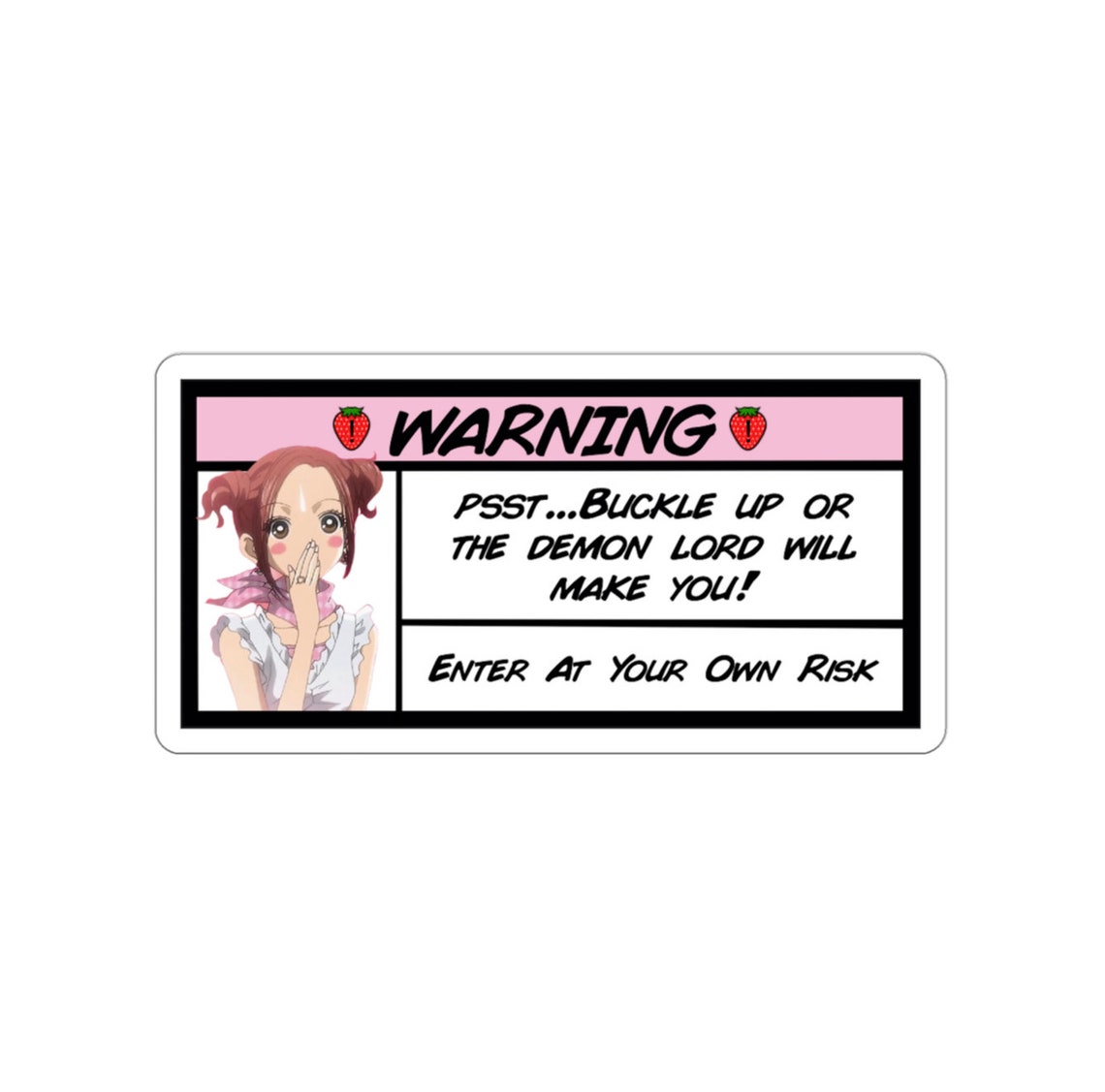 Anime Warning Sticker Visor Warning Label Nana Anime Warning - Etsy