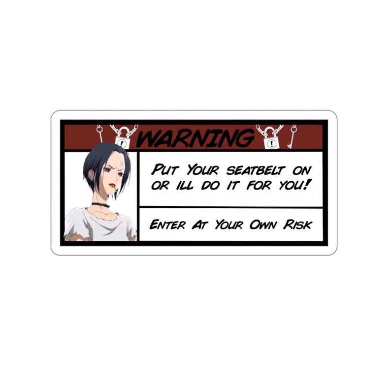 Anime Warning Sticker Visor Warning Label Nana Anime Warning - Etsy
