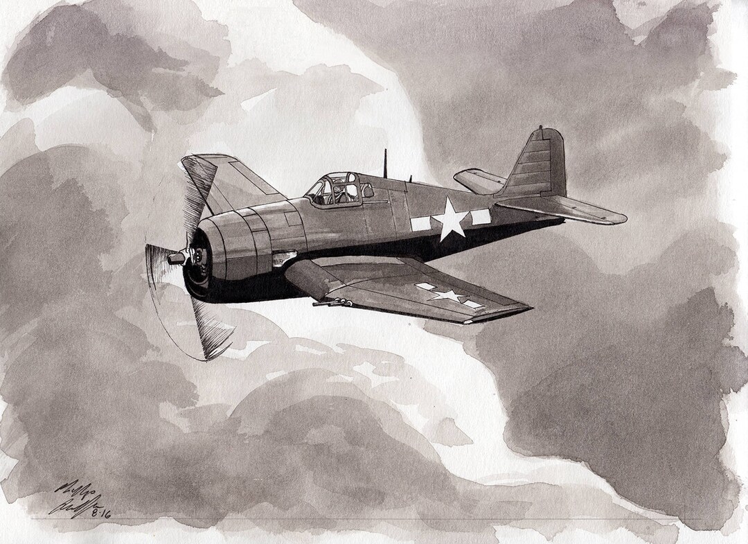 Hellcat Painting 8x10 Ink Wash - Etsy