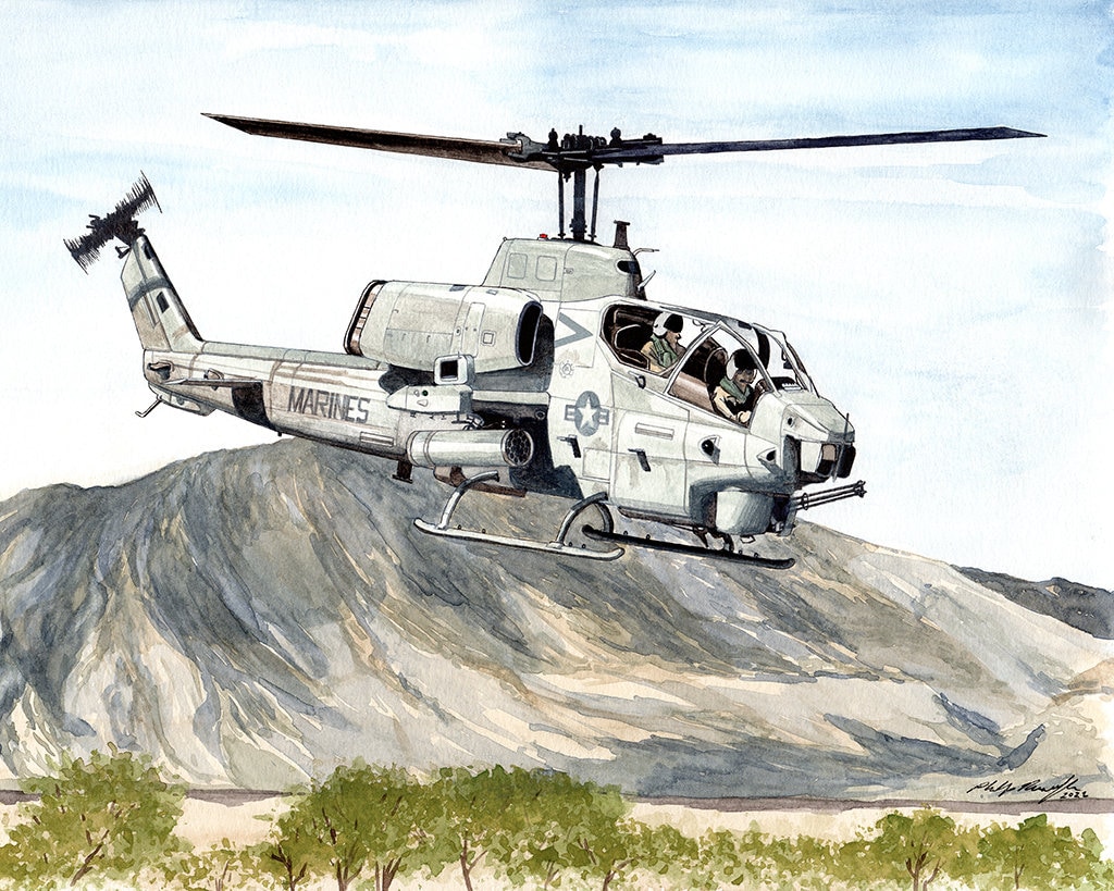 Cobra Helicopter Drawing
