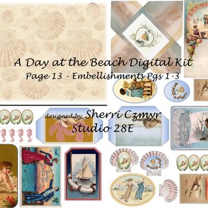 A Day at the Beach Digital Journal Kit - Etsy