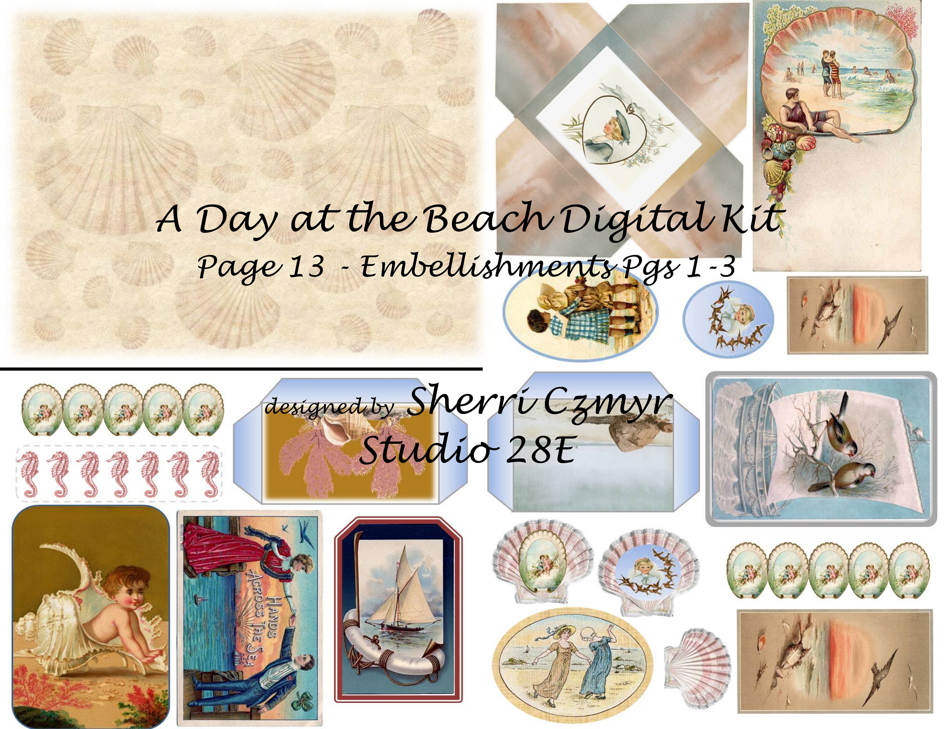 A Day at the Beach Digital Journal Kit - Etsy