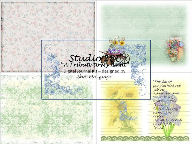 A Tribute to My Aunt - Digital Journal Kit - Etsy