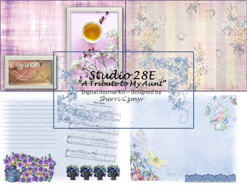 A Tribute to My Aunt - Digital Journal Kit - Etsy