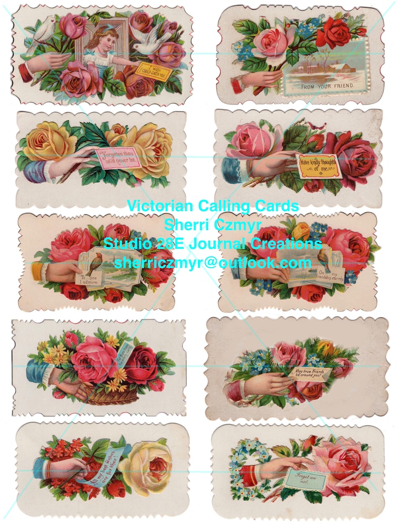 Victorian Calling Cards - Etsy
