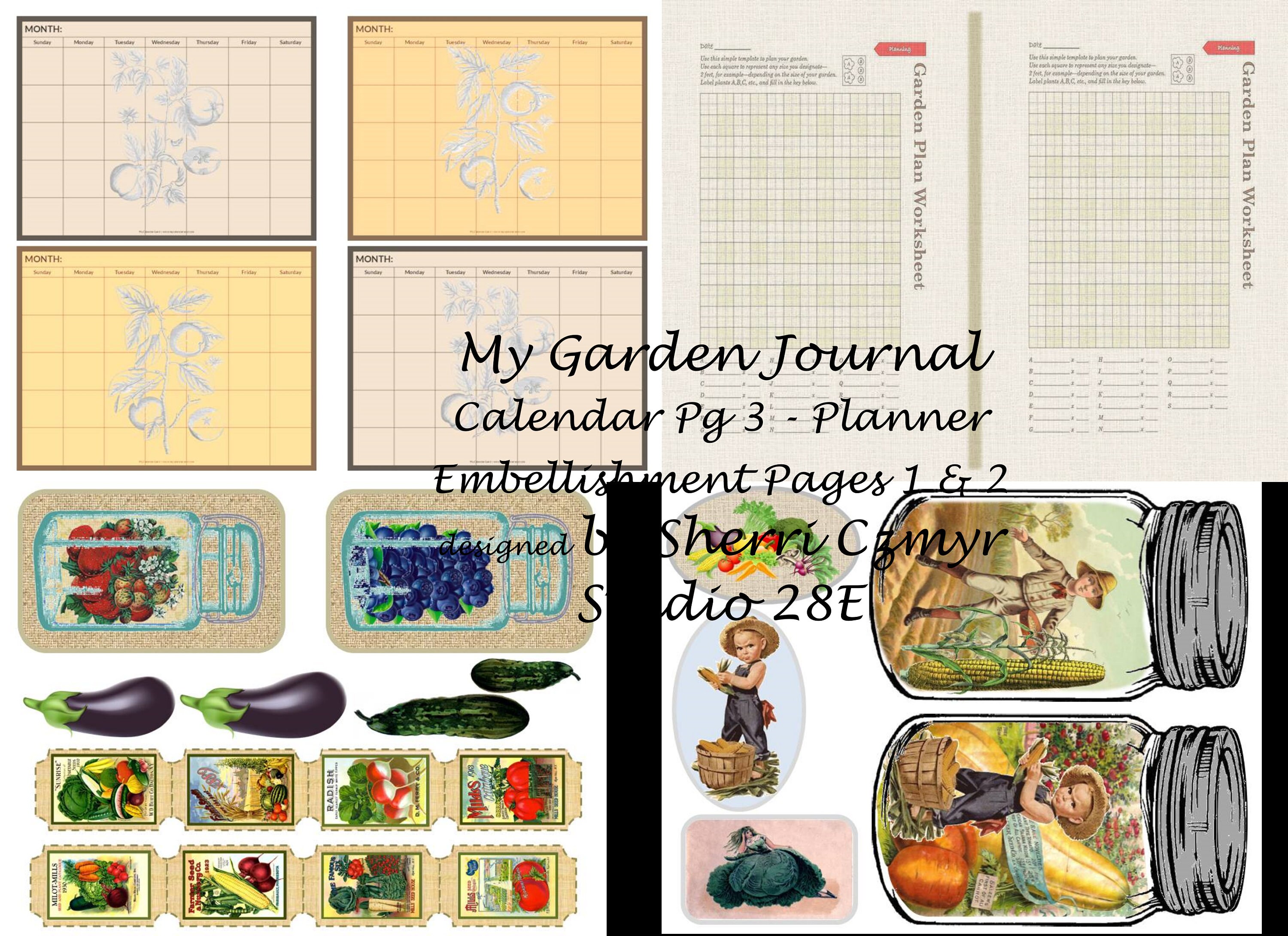My Garden Journal Digital Kit - Etsy