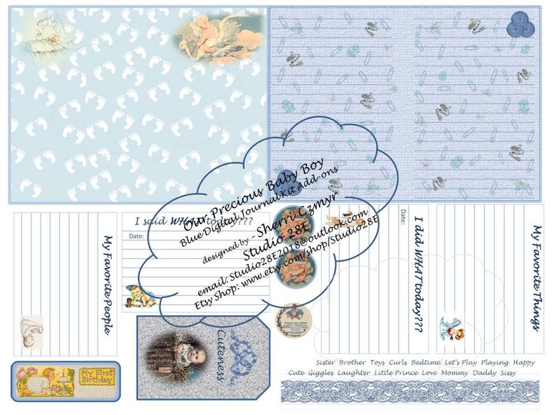 Our Precious Baby Boy Digital Journal Kit - Etsy