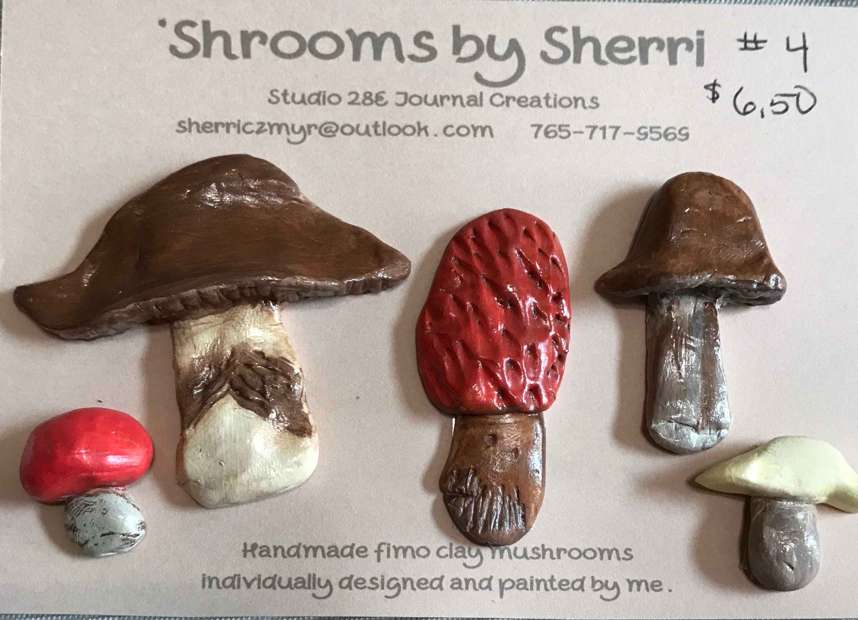 Shrooms by Sherri Fimo Clay Mushroom Embellishments - Etsy UK