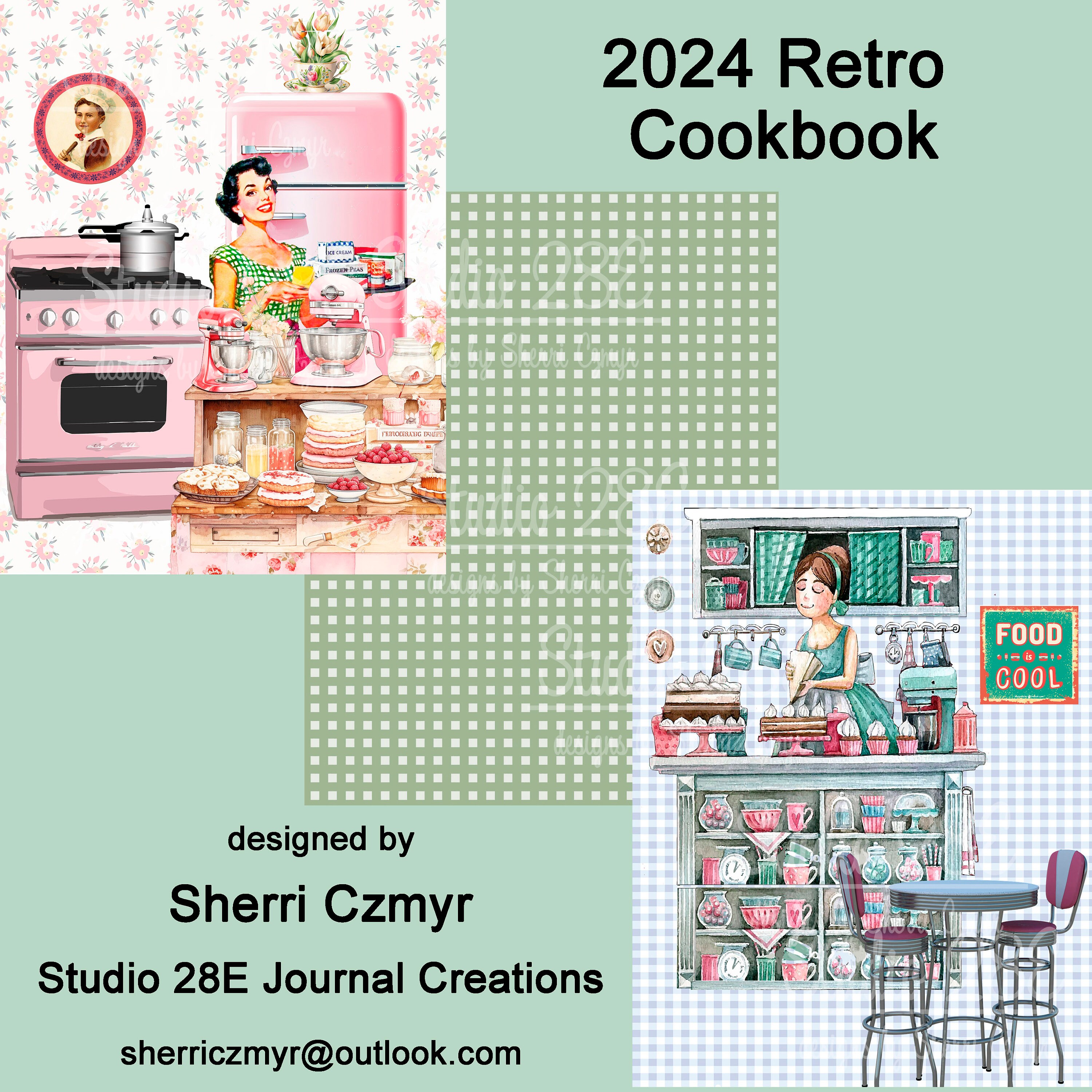 2024 Retro Cookbook - A Digital Kit - Etsy