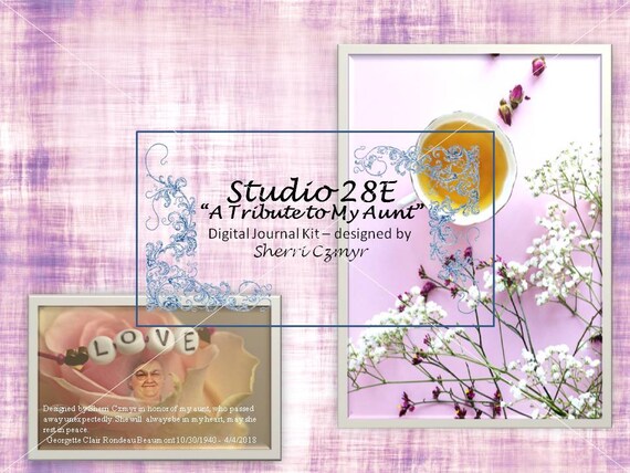 A Tribute to My Aunt Digital Journal Kit | Etsy