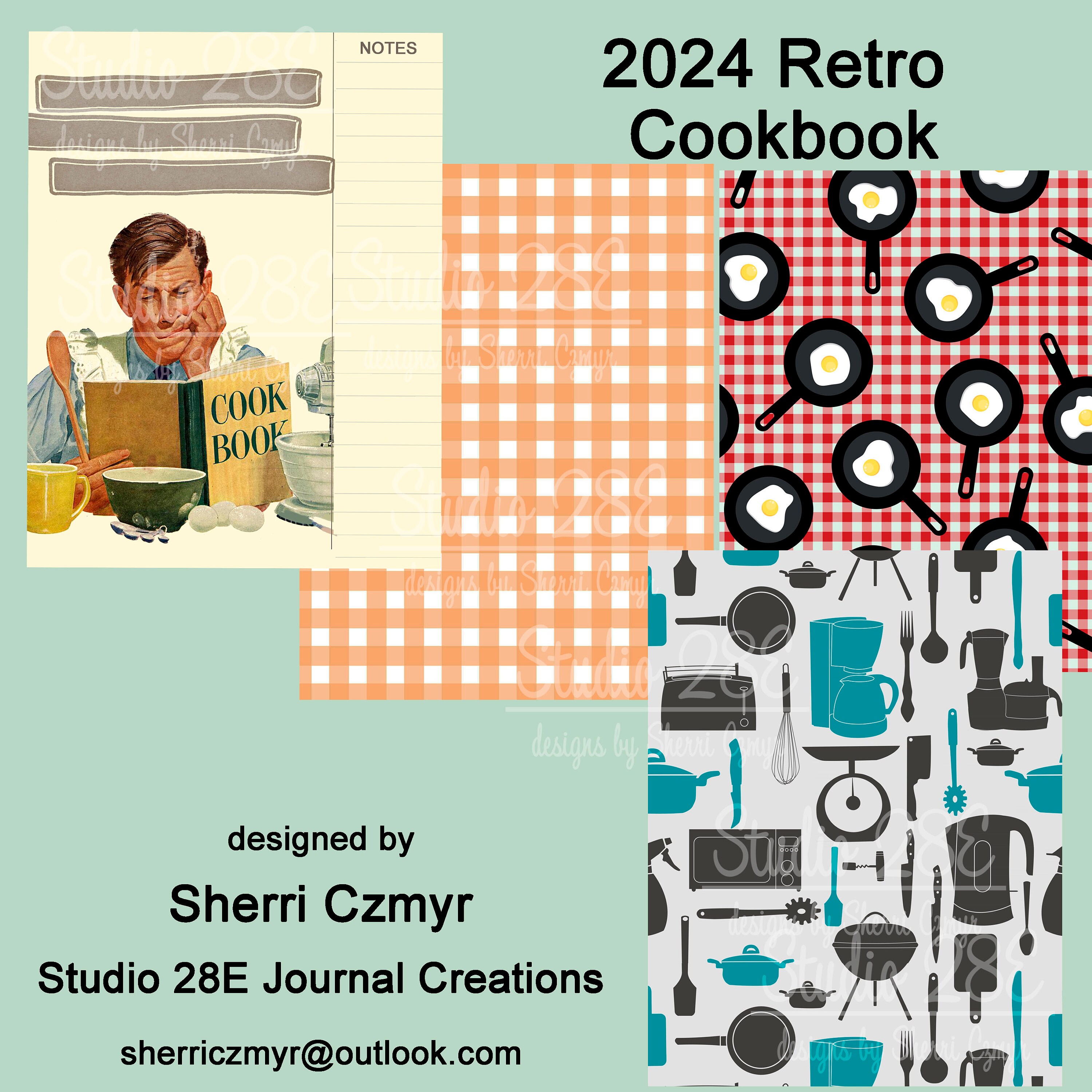 2024 Retro Cookbook - A Digital Kit - Etsy