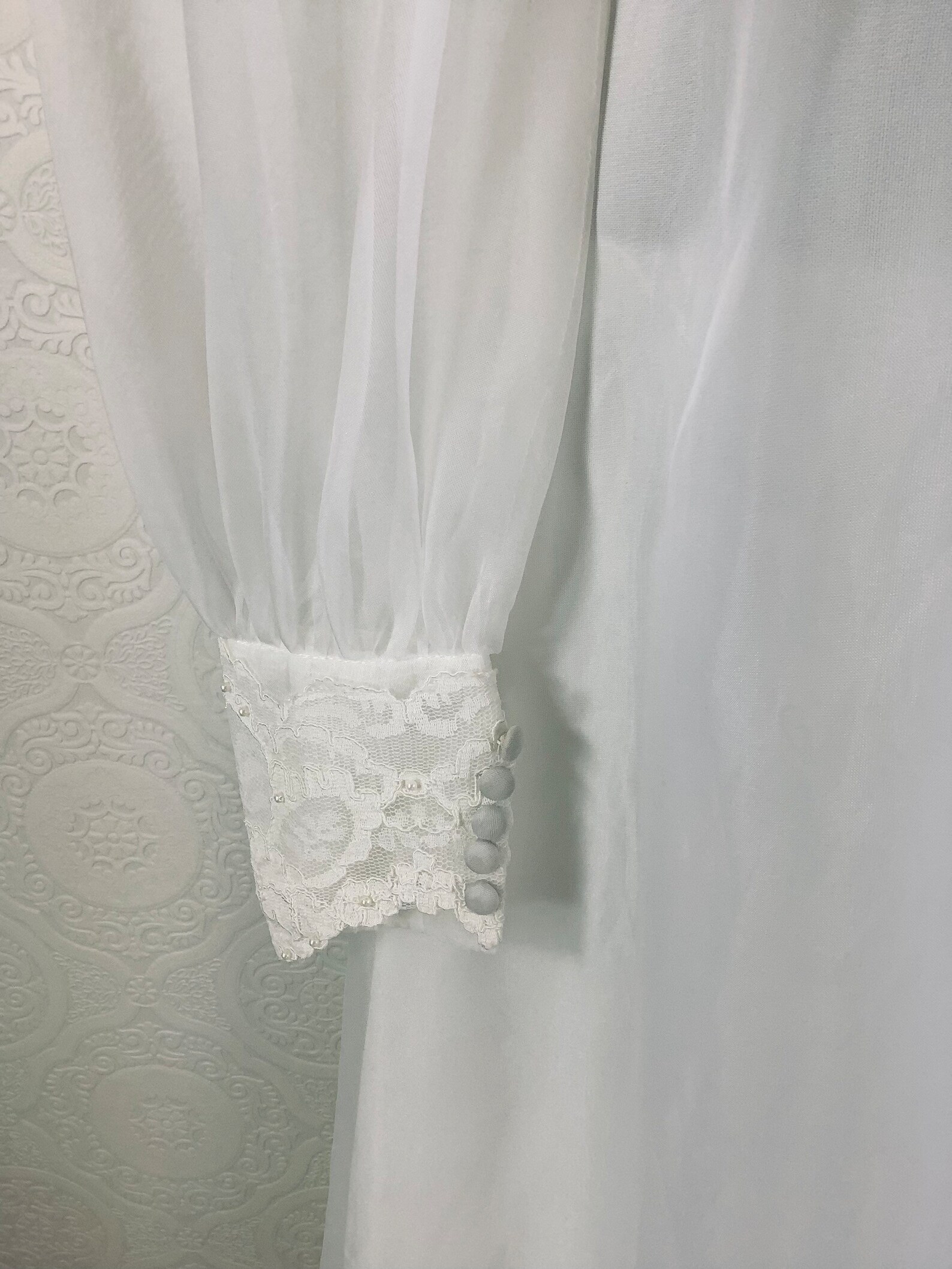 Vintage Sheer and Lace Wedding Dress - Etsy