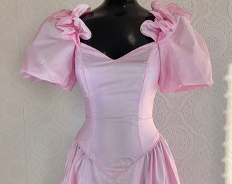 Pink 80s Prom Dress | Etsy