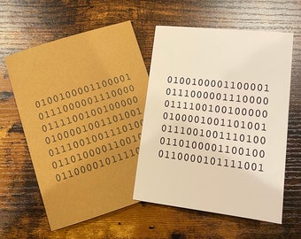 Computer Science Birthday Card Binary Birthday Card - Etsy