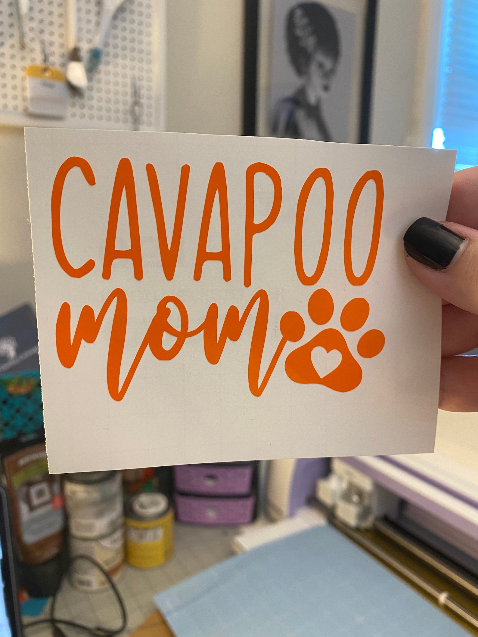 Cavapoo Mom Vinyl Sticker Cavapoo Decal Sticker Dog Mom - Etsy
