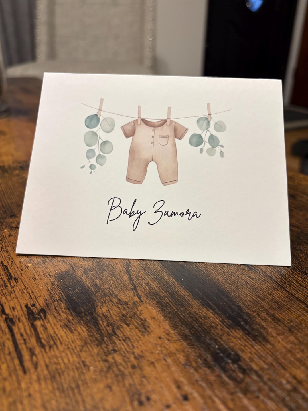 Baby Shower Card - Custom Last Name Baby Shower Card - Boho Baby Shower ...