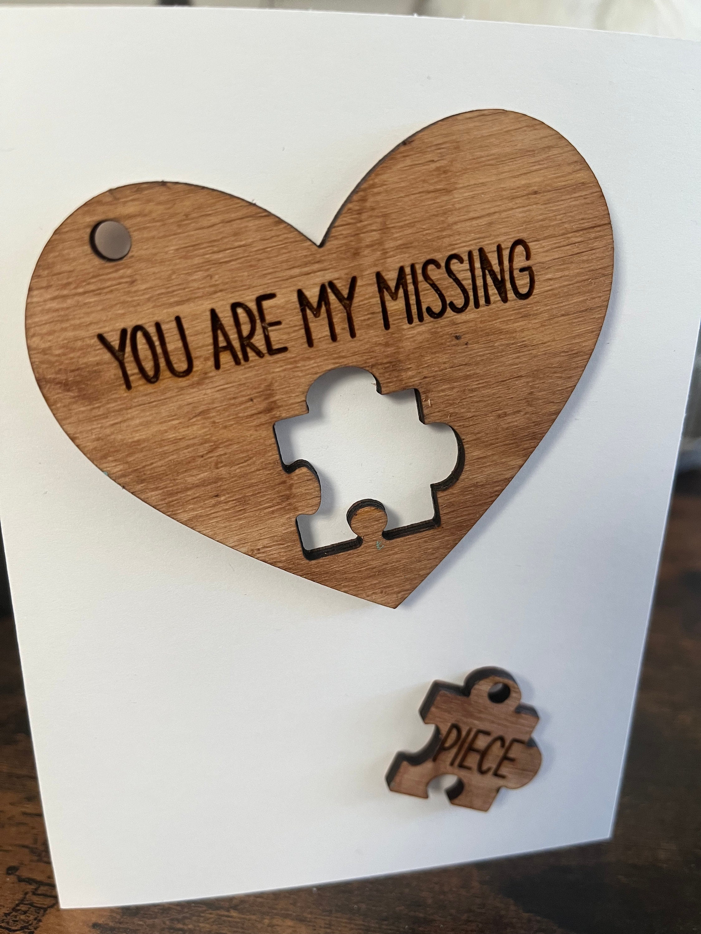 Missing Piece Valentines Card - Missing Piece Key Chain Card - My ...