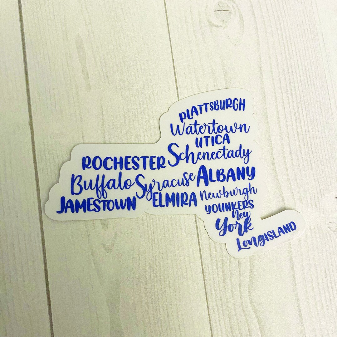 New York Sticker - New York Outline Sticker - New York State Sticker - Etsy