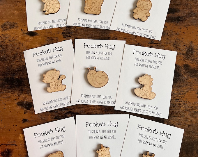 Animal Pocket Hugs - Animal Wood Pocket Hug - Kid Craft - Pocket Hug ...