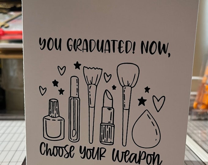 Cosmetology Graduation Card - Esthetician Graduation Card - Makeup ...