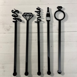 Bride Drink Stirrers - Bridal Drink Stirrers - Engagement Party Drink ...